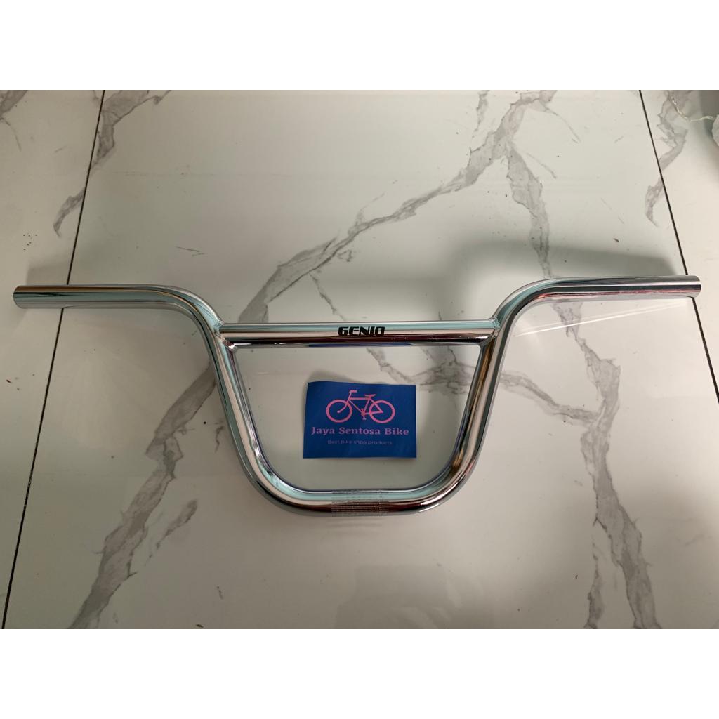Jual TERMURAH!!! Stang sepeda handlebar BMX 206 GENIO Hitam Chrome Besi ...
