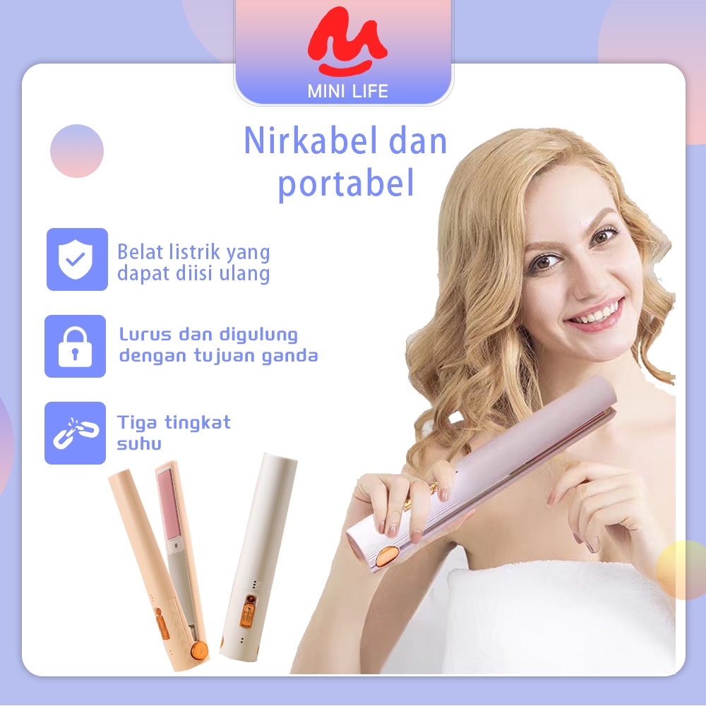 Jual Catok Rambut 2 in 1 Usb Portable Tanpa Kabel Traveler Hair ...