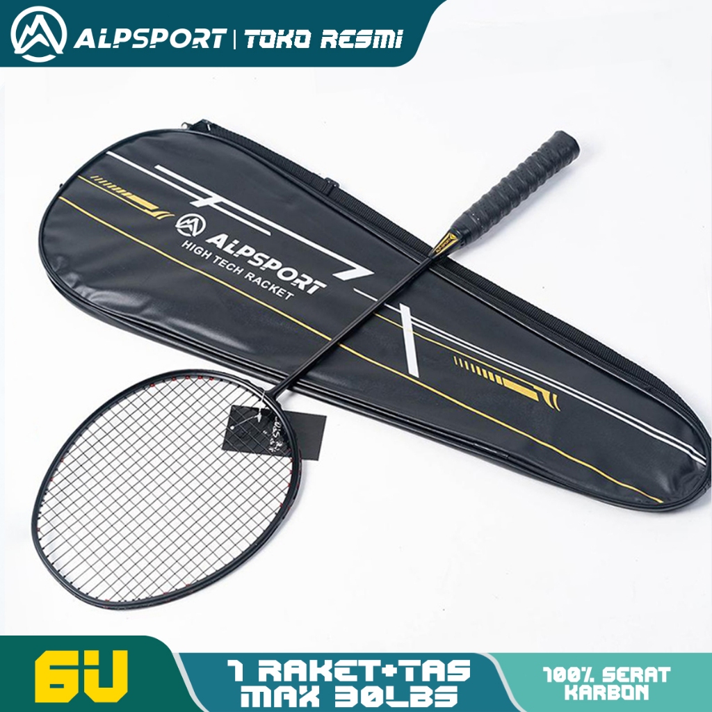 Jual ALPSPORT RR【2Raket + Tas】4U G5 100% Serat Karbon Penuh Desain Asli ...