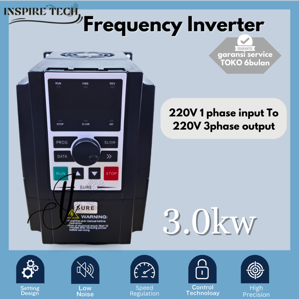 Jual Inverter Frequency 3.0KW input 1phase 220V output 3phase 220V/ Input 3phase 380V to output ...