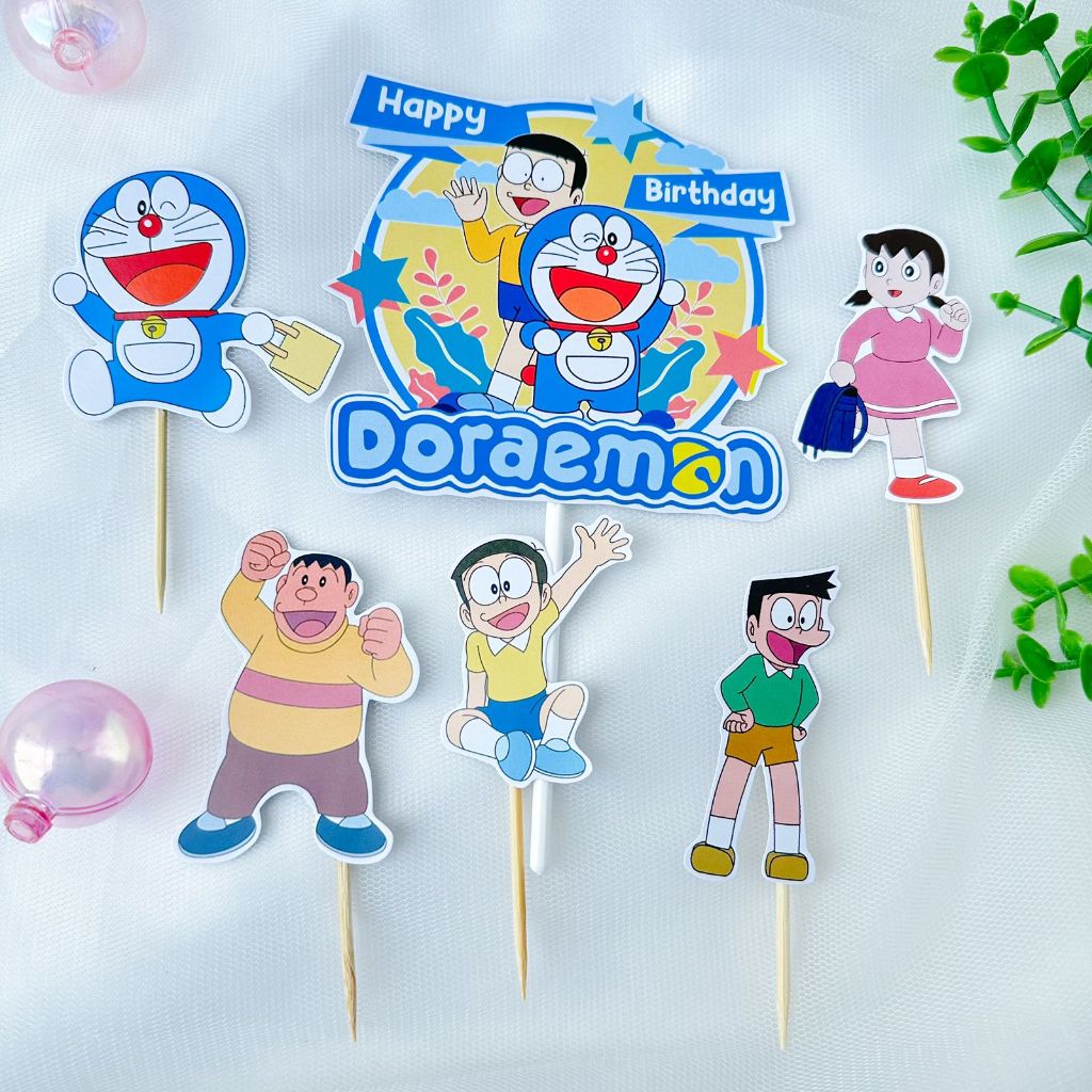 Jual BJ - Doraemon - Mini Topper Cake Birthday / Hiasan Kue Ulang Tahun ...
