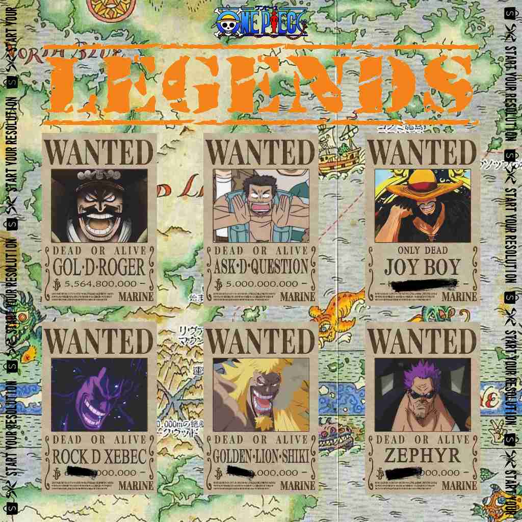 Jual Poster Anime & Manga Wanted One Piece Bounty Legends Roger / Joy ...