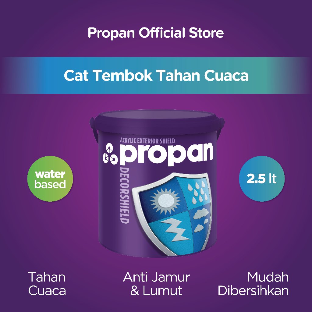 Jual Propan Cat Tembok Exterior Decorshield White 9101-2.5L | Shopee ...