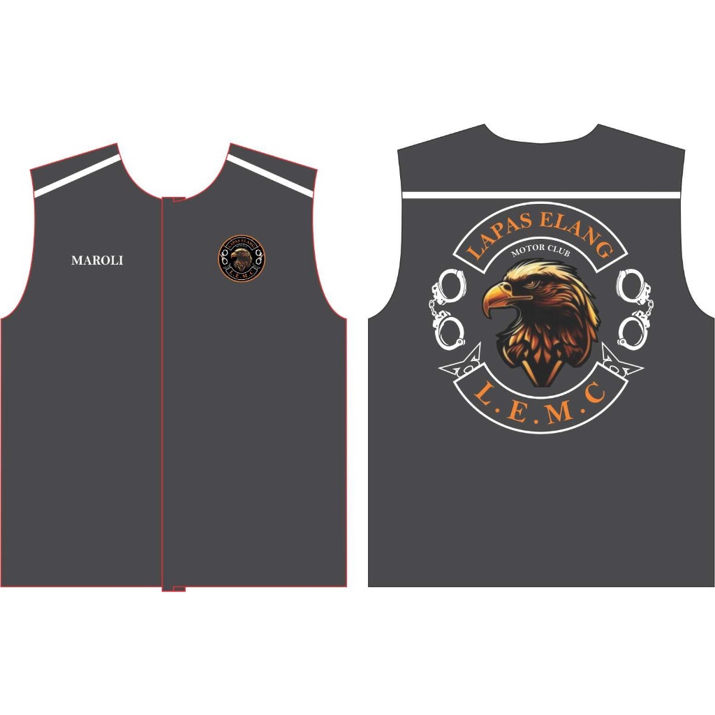 Jual Custom Jaket Rompi printing / Jaket Rompi Parasut | Shopee Indonesia
