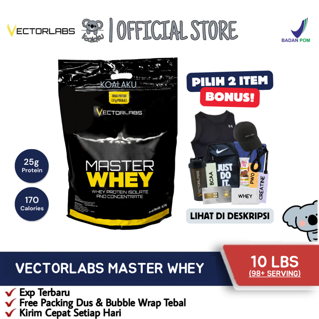 Jual Vectorlabs Master Whey Protein 10 lbs 11 lbs 4.5 kg Susu Whey ...
