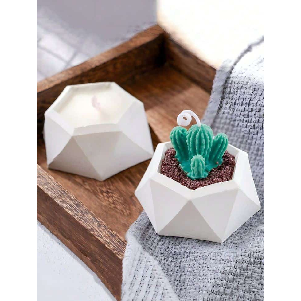 Jual Pot Mini Hexagonal Segi enam / gypsum kaktus,lilin /souvenir ...