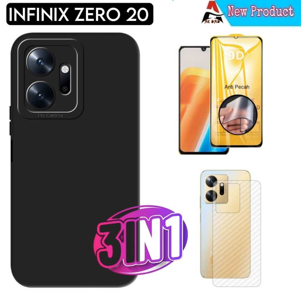 Jual Casing INFINIX ZERO 20 Softcase Hitam Pro Camera Bonus Tempered ...