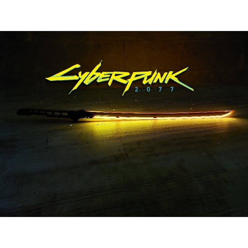 Jual Pedang Cosplay 3D Print Cyberpunk 2077 LED Thermal Arasaka 108cm ...