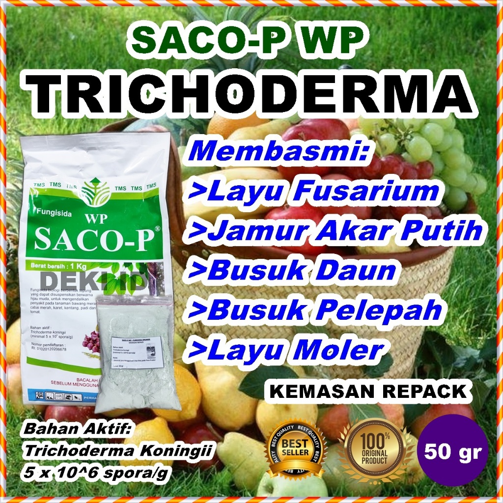 Jual Saco P WP 50 gr Repack Tricoderma Koningii Sacop Fungisida Hayati ...