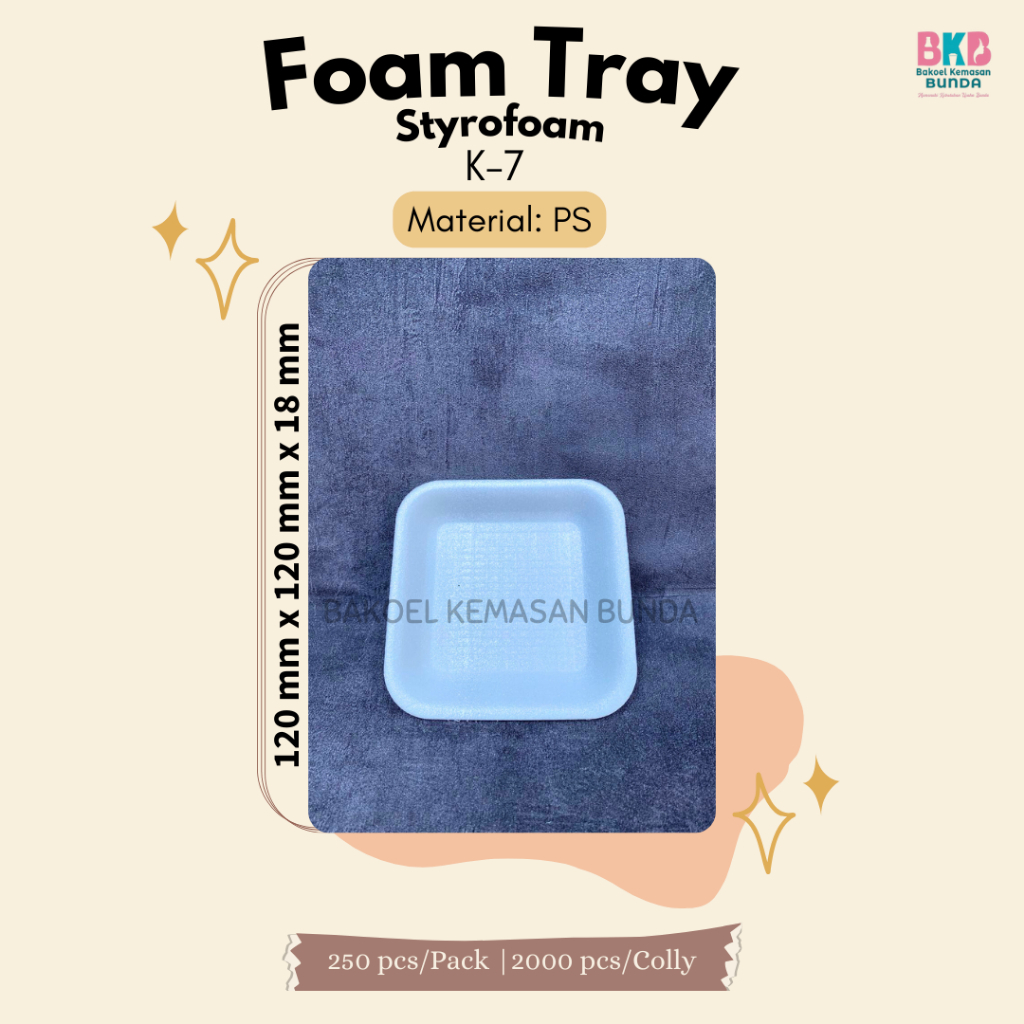 Jual Foam Tray K-7 KCS | Styrofoam | Kemasan Makanan | Gabus/Ball isi ...