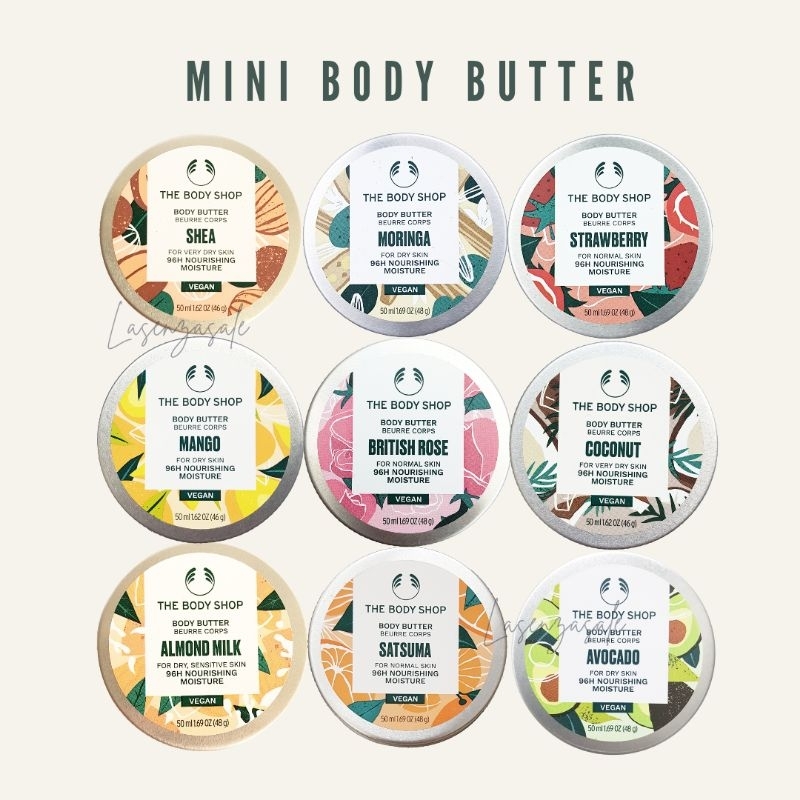 Jual The Body Shop Body Butter Mini 50 ml (travel size) - strawberry ...