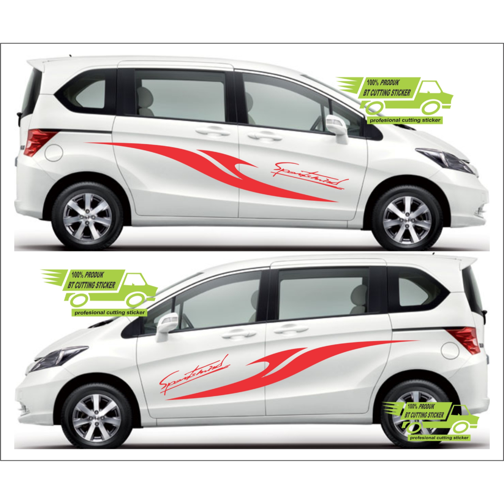 Jual 2 pcs sticker honda freed stiker mobil freed stiker cutting ...