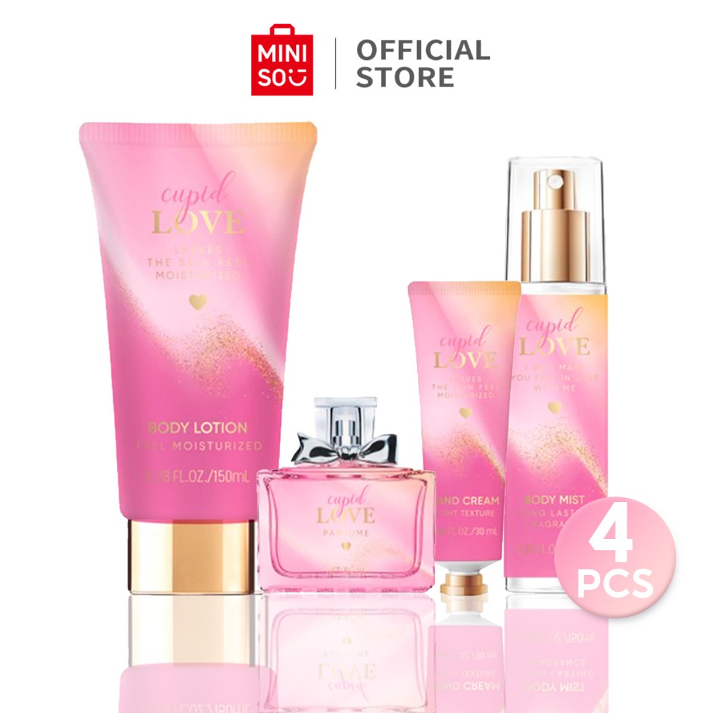 Jual MINISO Parfum Paket 4pcs Set Parfum Wanita + Hair Body Mist + Body ...