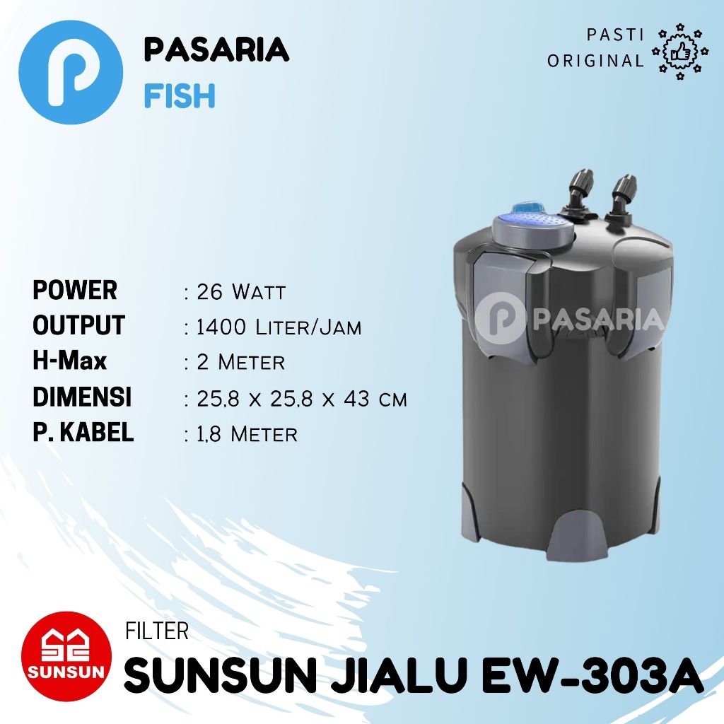Jual SUNSUN JIALU EW 303A/EW303A 1400 Liter Eksternal/External Filter ...
