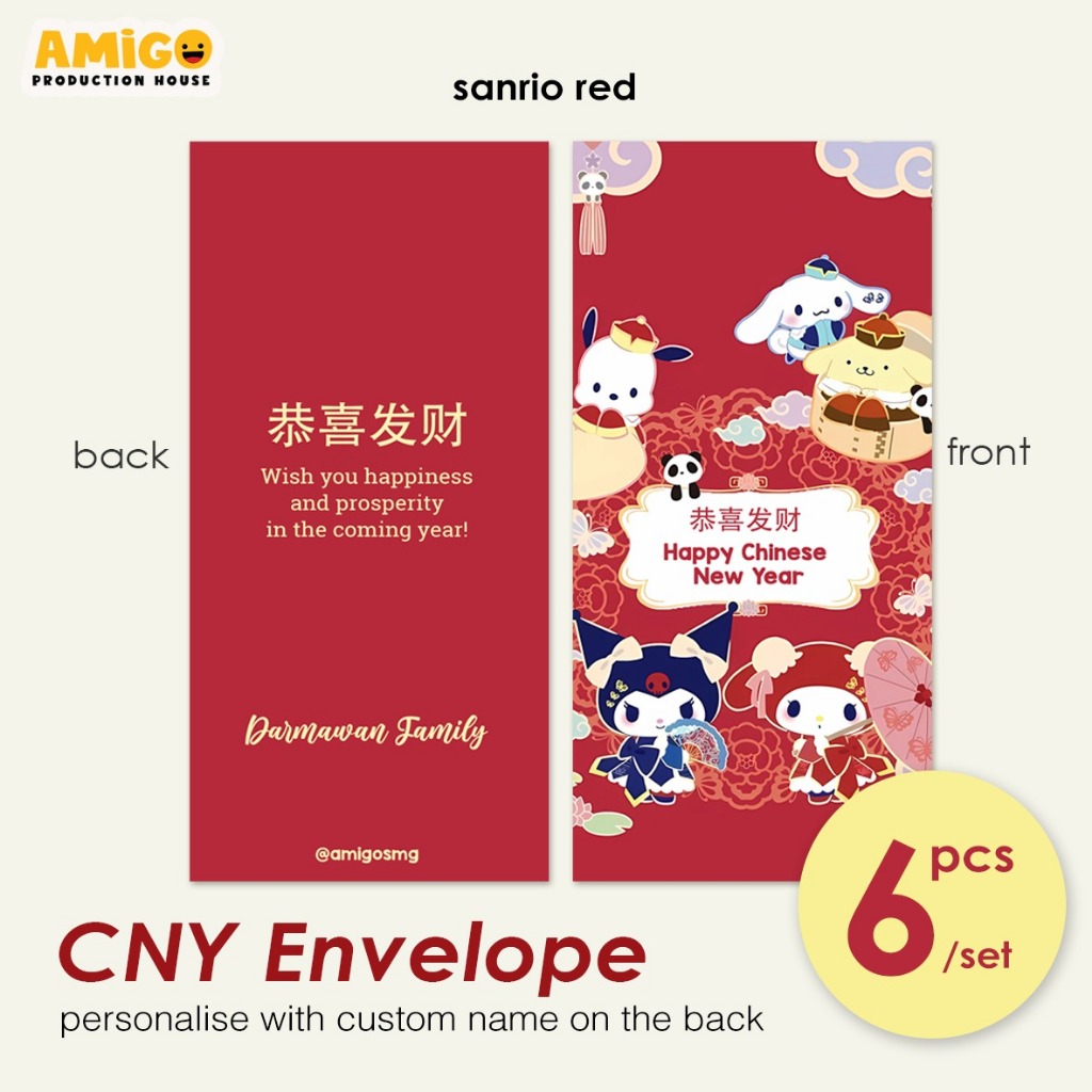 Jual Angpao Imlek Sanrio Edition Amplop Sincia 2025 Angpao Custom ...