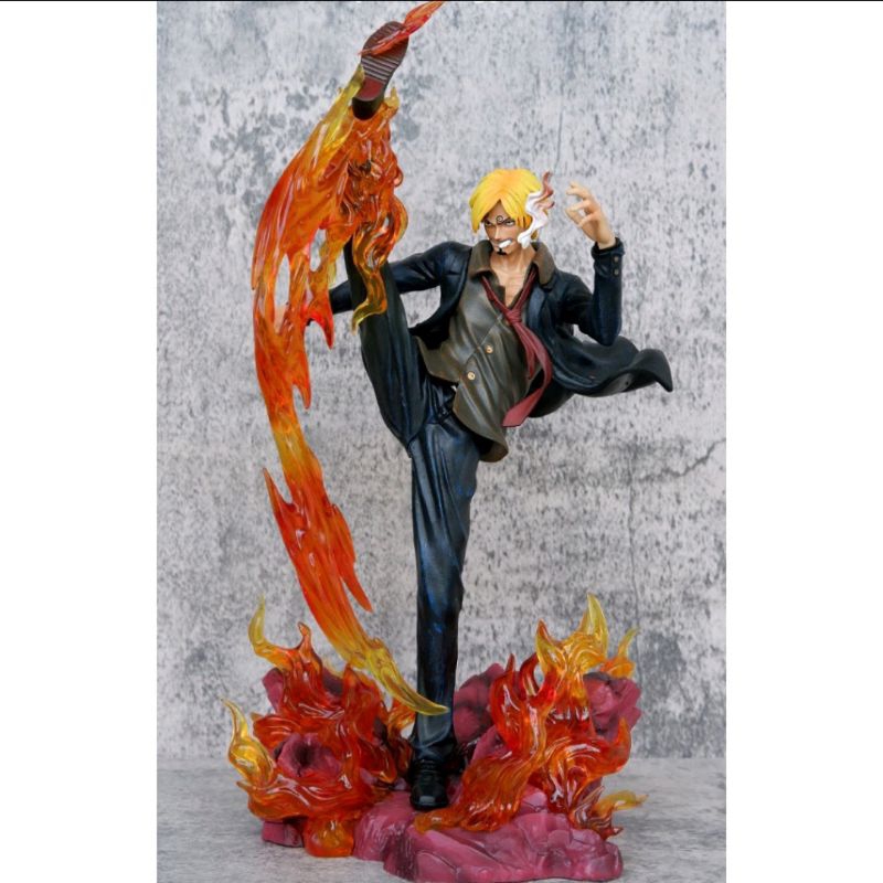 Jual Sanji Kick Free Led One Piece Action Figure Atraksi Nendang Api ...