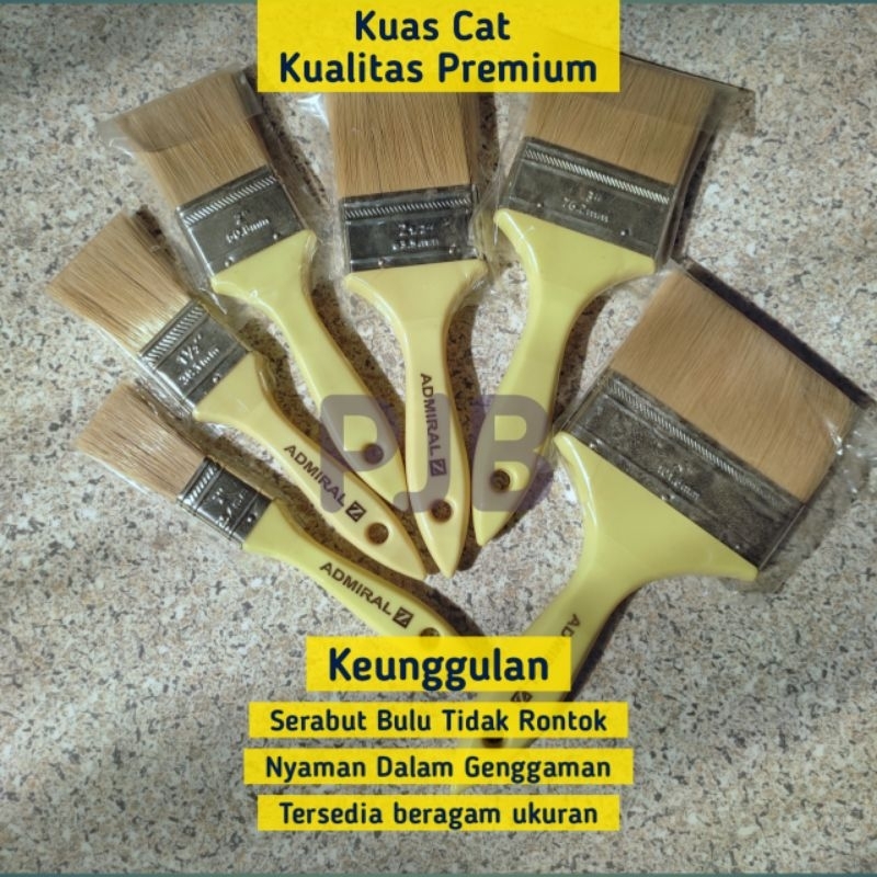 Jual Kuas Cat SATUAN Gagang Kayu Ukuran 1" / 1.5" / 2" / 2.5" / 3" / 4 ...