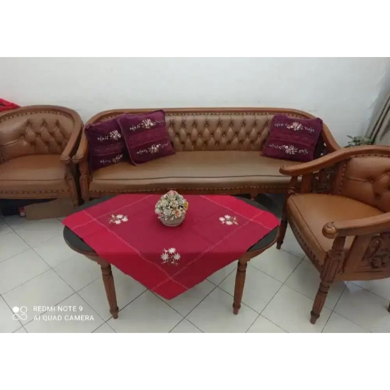 Jual SOFA SET MEJA TAMU & MEJA SUDUT SECOND | Shopee Indonesia
