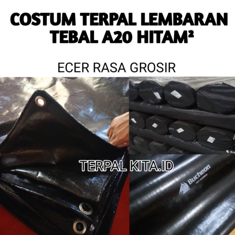 Jual TERPAL COSTUM A20 HITAM HITAM | Shopee Indonesia