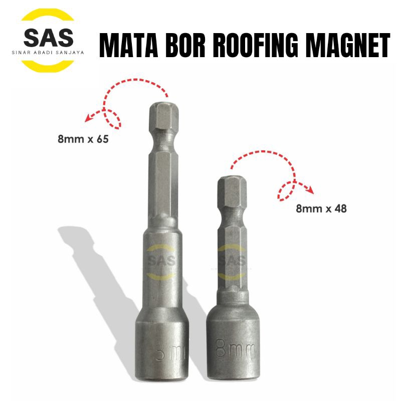 Jual [SAS] Mata Bor Roofing Magnet Hex Adaptor Bit / Mata Sok Roofing ...