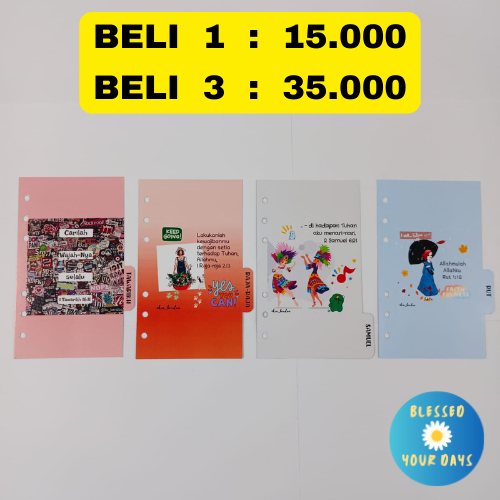 Jual PEMBATAS BINDER A6 - 1 TAWARIKH + 1 RAJA - RAJA + 2 SAMUEL + RUT ...