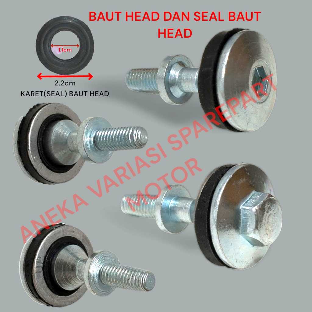 Jual BAUT HEAD MOTOR DAN KARET SEAL, BISA UNTUK MOTOR ABS,BLADE.BEAT ...