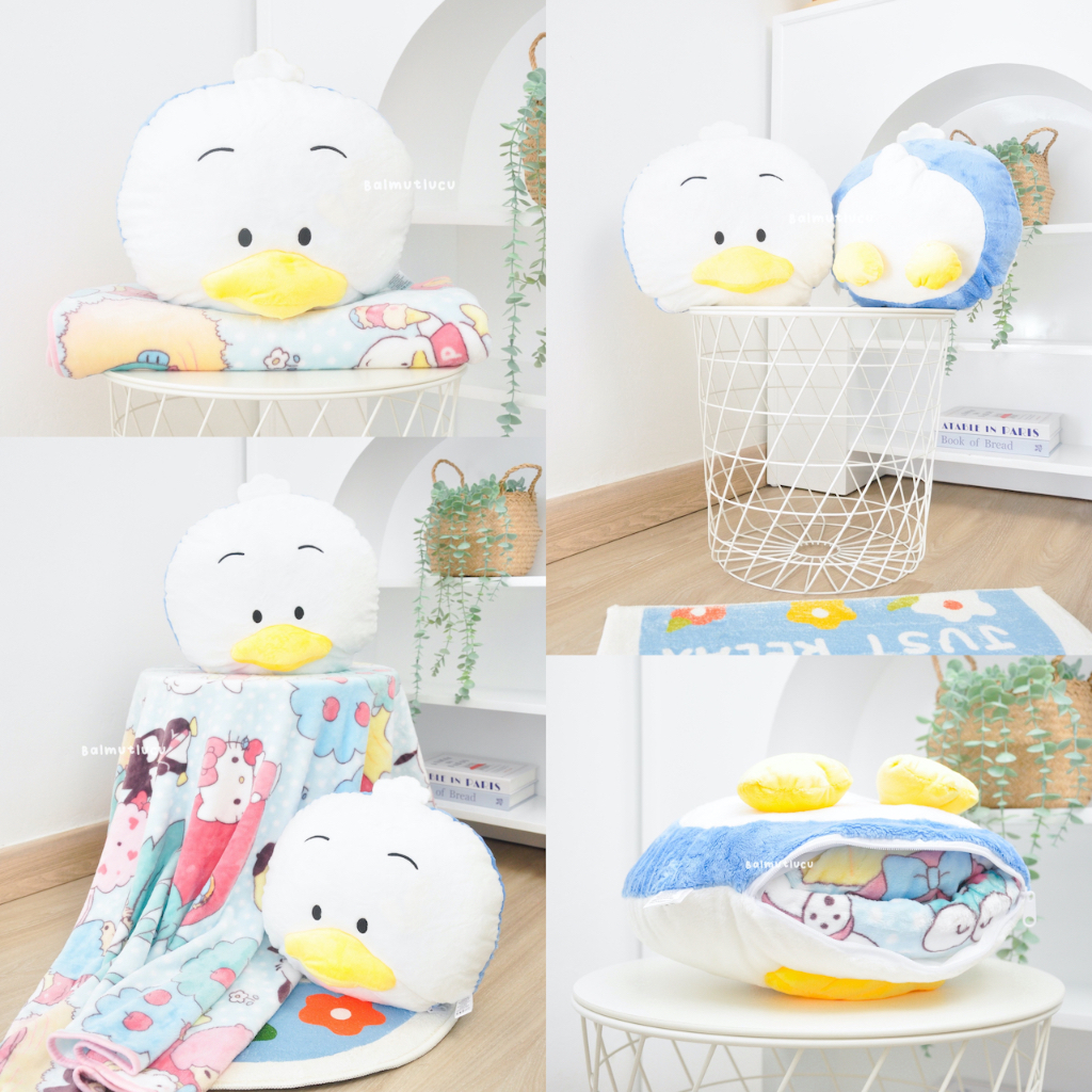 Jual Bantal Selimut ( BALMUT ) Pekkle Sanrio White Duck | Shopee Indonesia