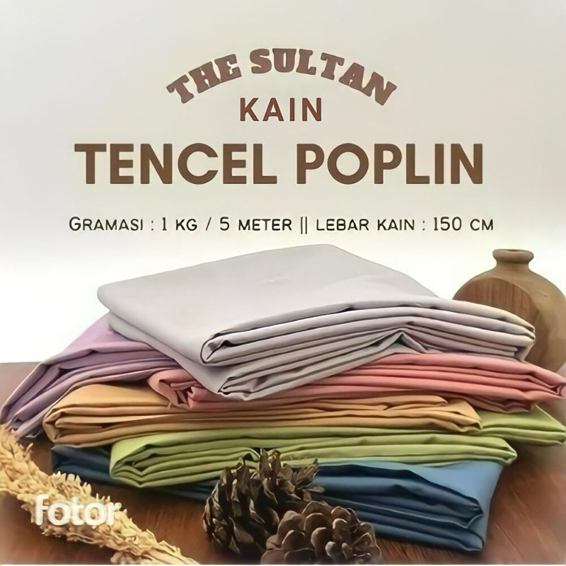Jual Kain TENCEL POPLIN Original Quality Bahan TENCEL POPLIN Premium ...