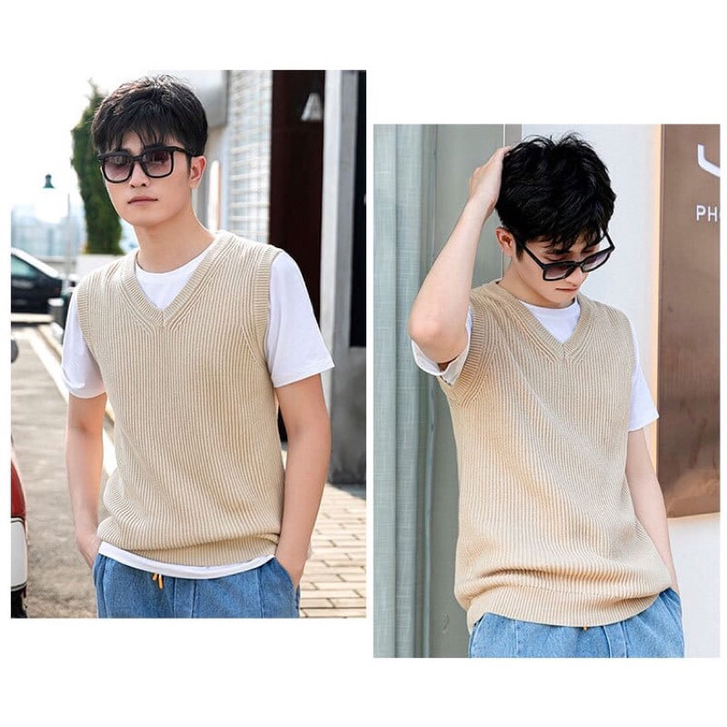 Jual One - Sweater Rompi Top Vest Pria Dewasa Polos | Shopee Indonesia