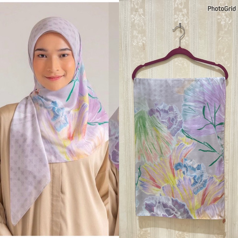 Jual preloved ria miranda davena scarf Voal lengkap box original | Shopee Indonesia