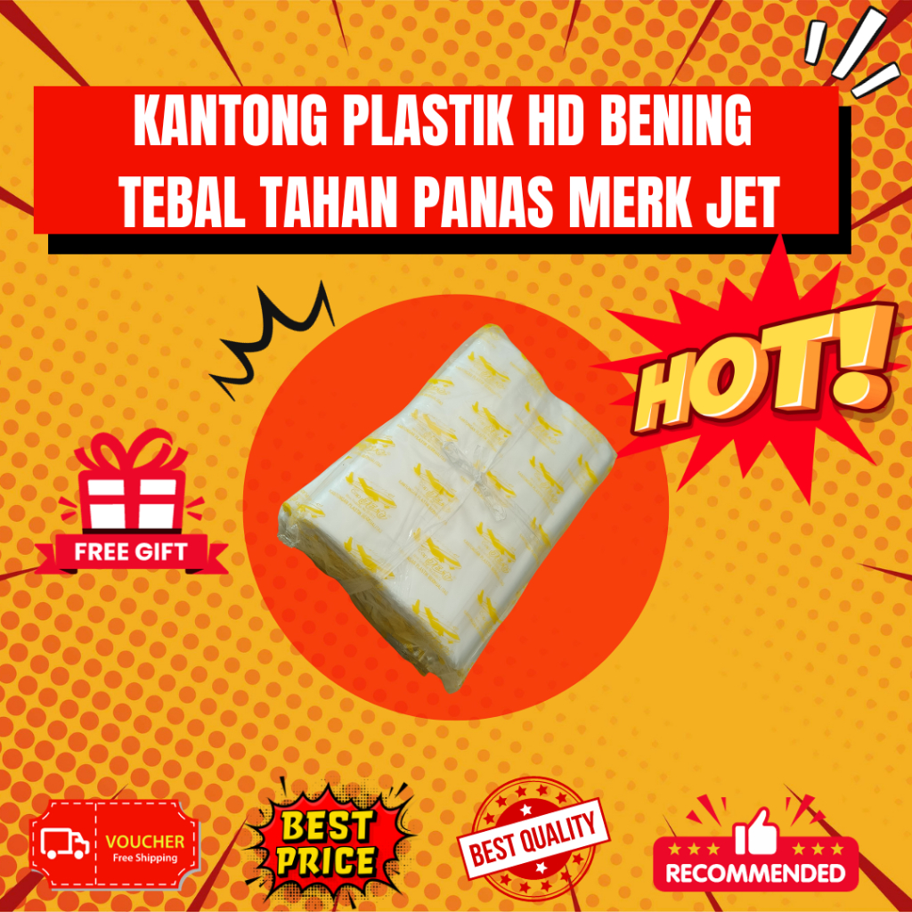 Jual JET Kantong Plastik Bening HD Makanan Tahan Panas Tebal | Shopee ...