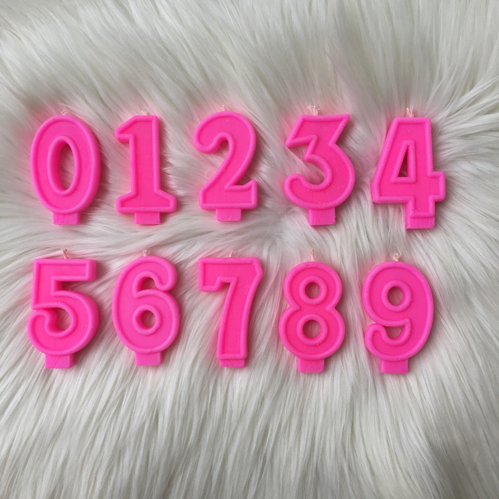 Jual Lilin Ulang Tahun | Lilin Angka PINK Polos | Shopee Indonesia