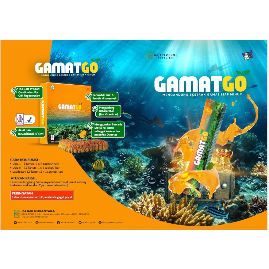 Jual GAMAT GO isi 15 SACHET ORIGINAL K-LINK PENGGANTI EXTRACT GAMAT ...