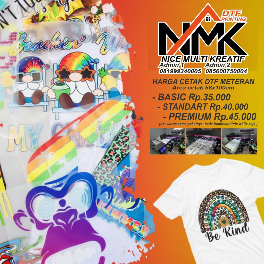 Jual CETAK PET DTF METERAN BASIC | Shopee Indonesia