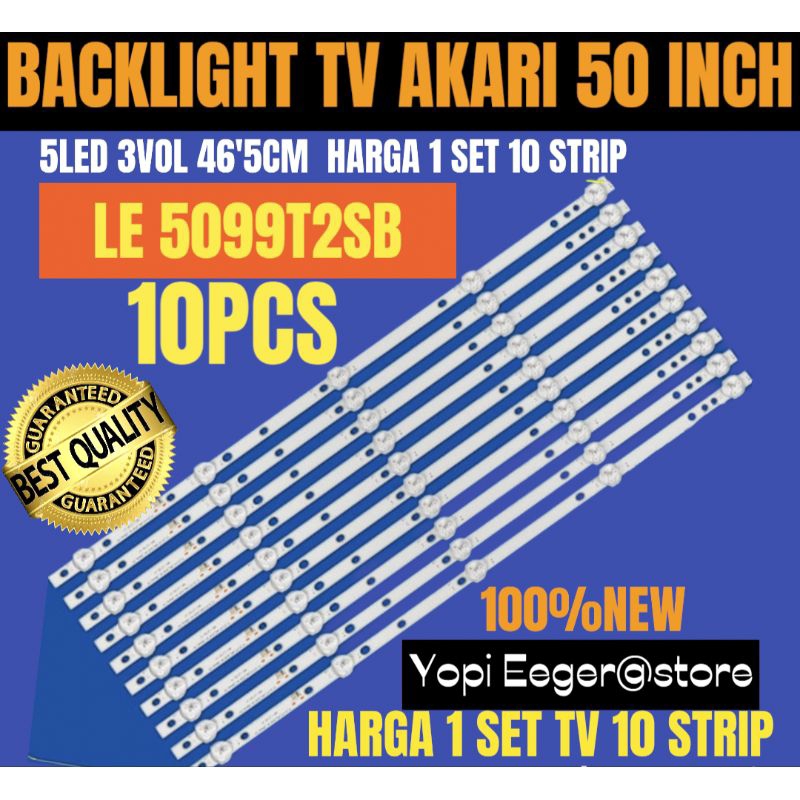 Jual BACKLIGHT TV LCD LED AKARI 50 INCH LE-5099T2SB BACKLIGHT TV AKARI 50 INCH | Shopee Indonesia