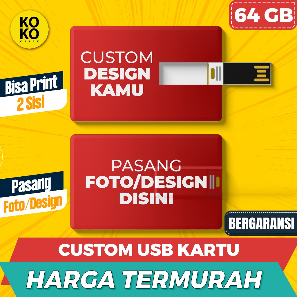 Jual Flashdisk Kartu 64 GB Custom - Flashdisk ID Card - USB Custom 2 ...