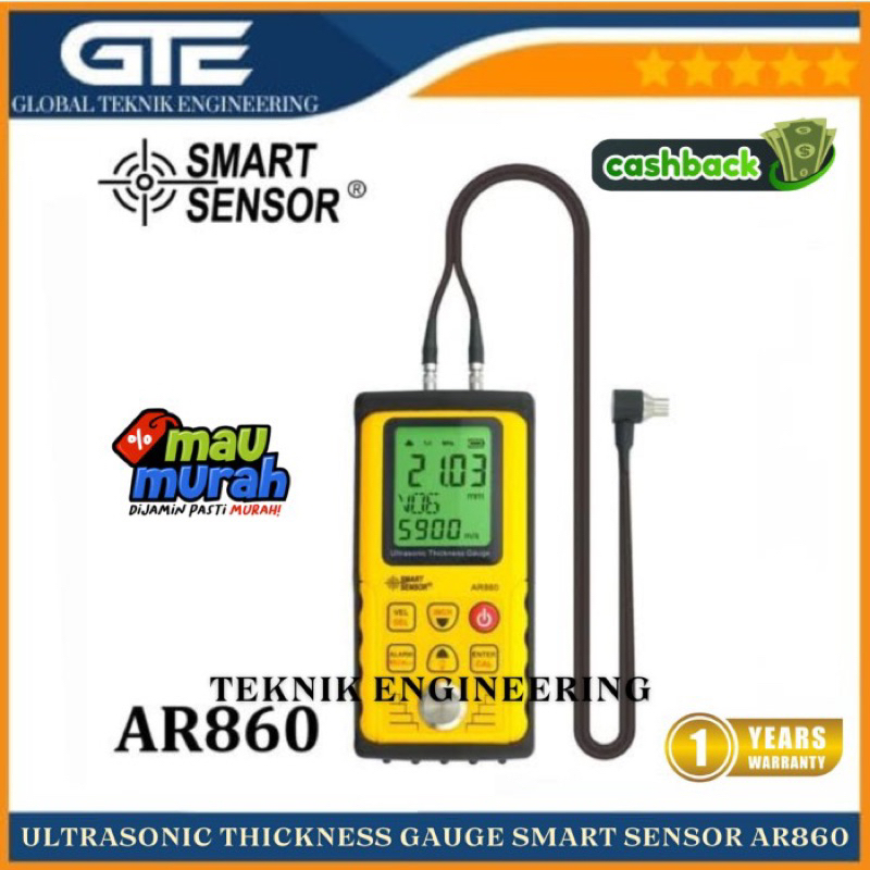 Jual Ultrasonic Thickness Gauge Smart Sensor AR860 Tester Ketebalan ...