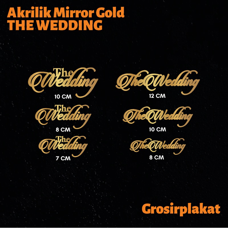 Jual The Wedding Akrilik Mirror bahan Mahar Dekorasi Mahar The Wedding ...