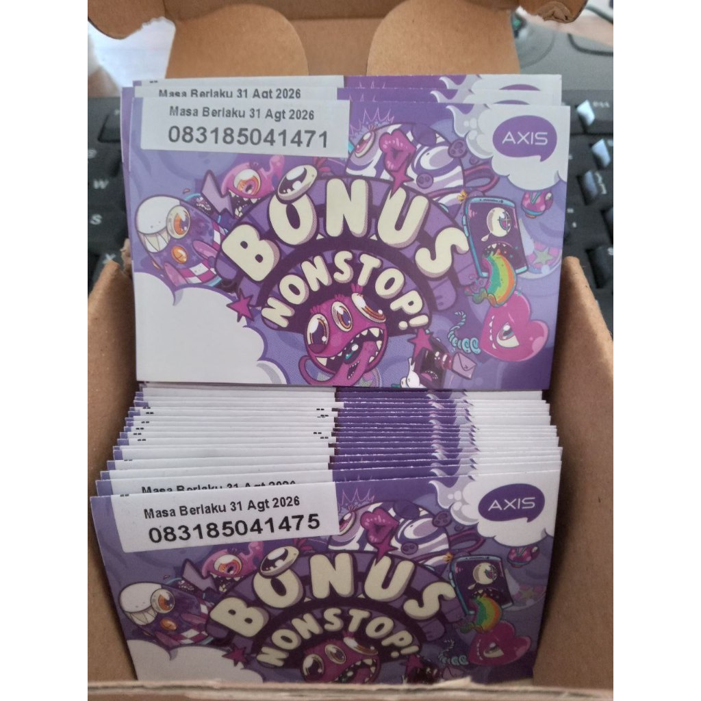 Jual perdana axis fresh (bonus kuota) sudah regis min order 50 pcs ...