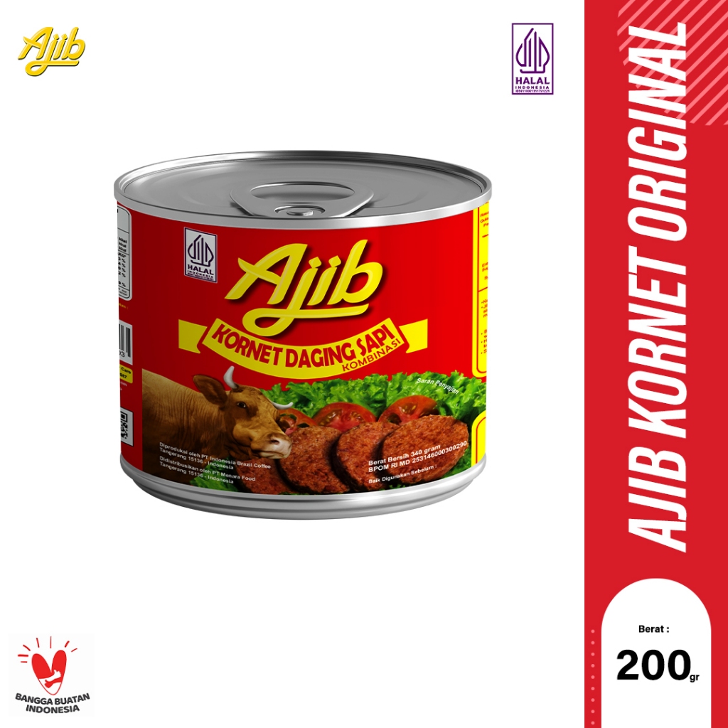 Jual Ajib Kornet Daging Sapi Original 200gr | Shopee Indonesia