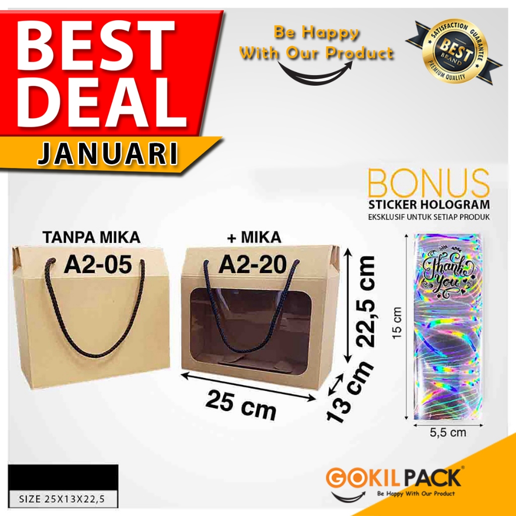 Jual Kotak Kado | Gable Box Tali | Dus Serbaguna | Kraft | Murah ...