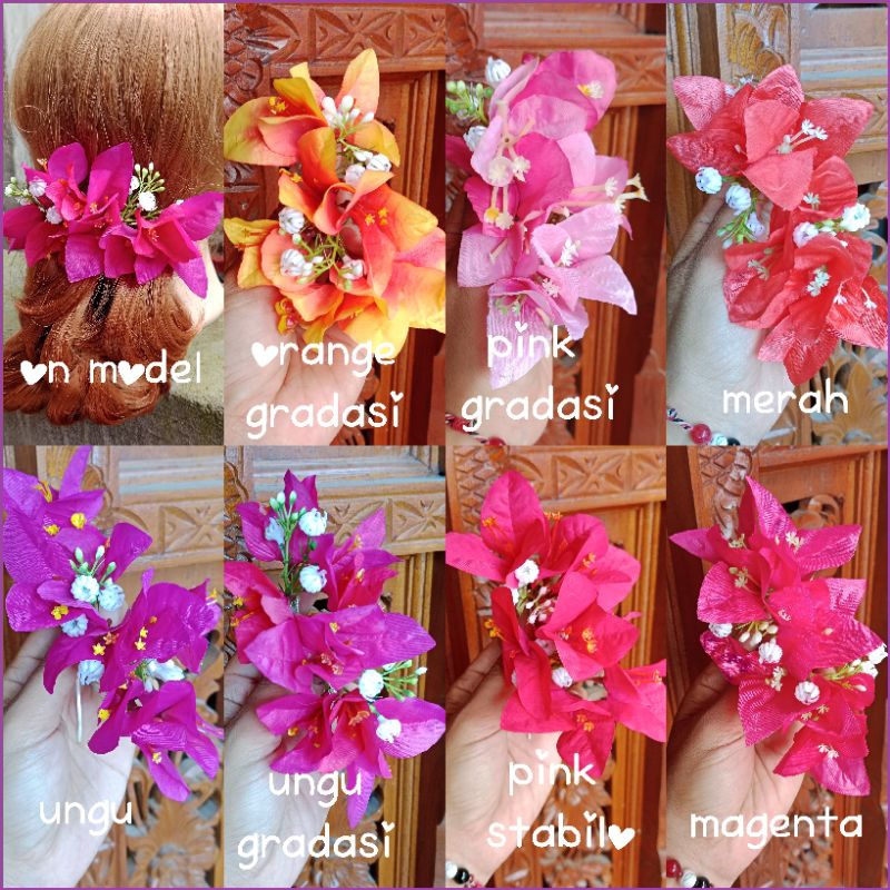 Jual Aksesoris bali - semanggi rambut bunga parigata/ bougenvile ...