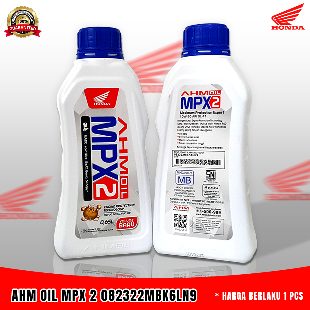 Jual Oli Motor AHM Oil MPX 2 0,65L & 0,8L | Shopee Indonesia