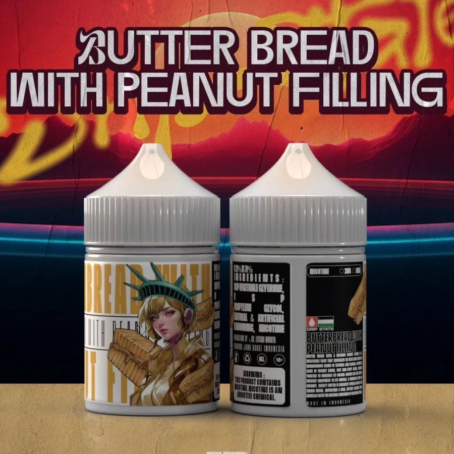 Jual Liquid Butter Bread With Peanut Filling 3MG 6MG 60ML By Dripstate.id | Shopee Indonesia