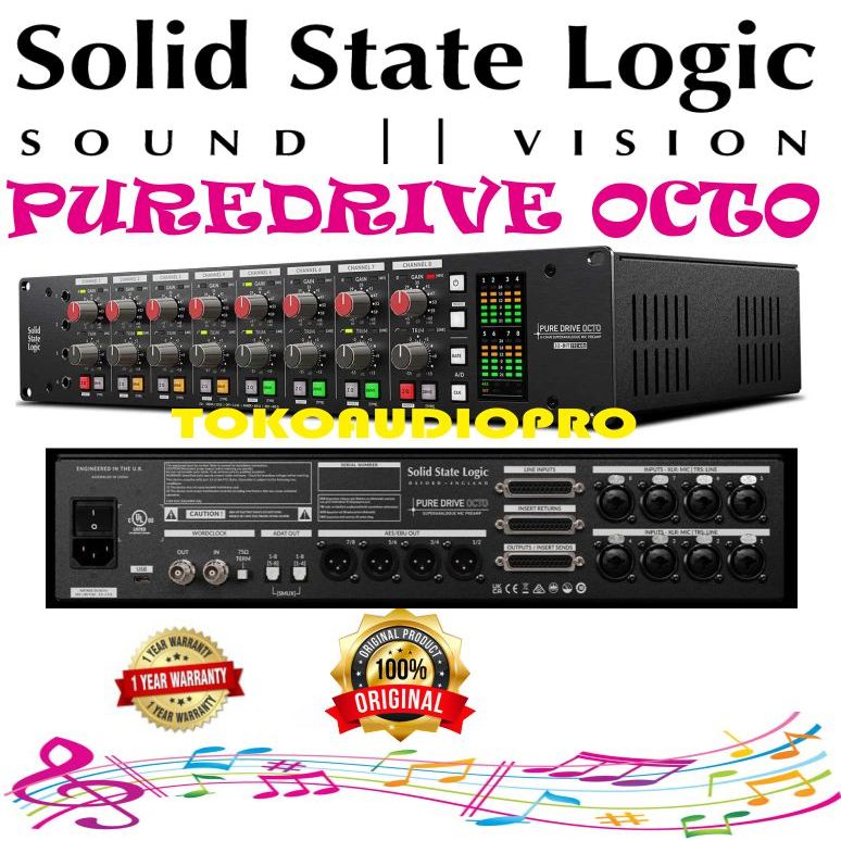 Jual Solid State Logic PureDrive Octo 8-channel Mic/Line/Instrument ...
