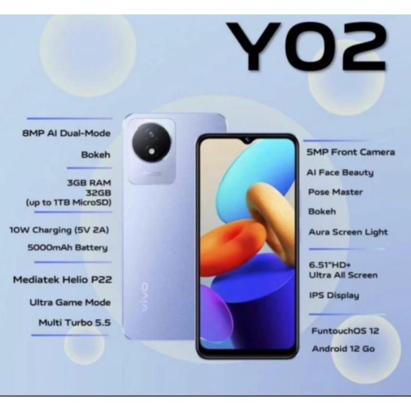 Jual VIVO Y02 3/32 original (garansi resmi vivo) | Shopee Indonesia