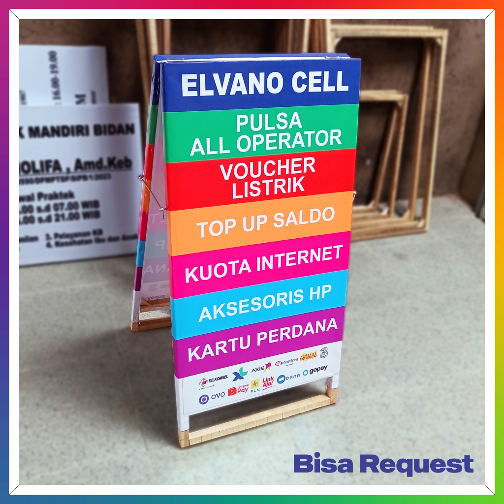 Jual Standing Banner Konter Pulsa Fullset 50 x 100 cm | Shopee Indonesia