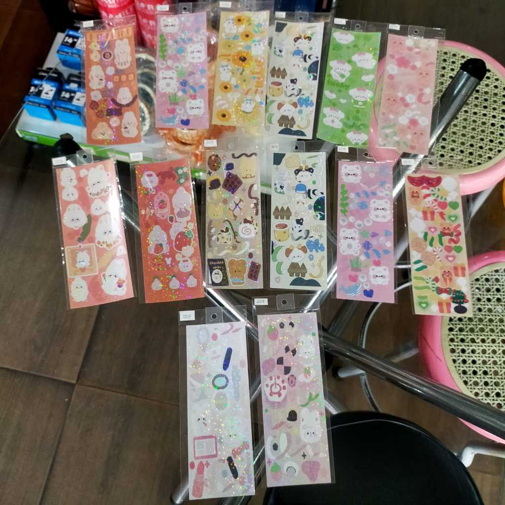 Jual Sticker Lucu Gliter Kartun Series (2019) Pet Diary Sticker Jurnal ...