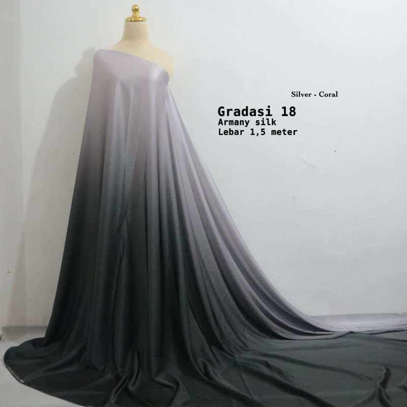 Jual TERBARU |bahan kain armany silk gradasi | kain seragam bridesmaid| kain ombre|kain polos 2 ...