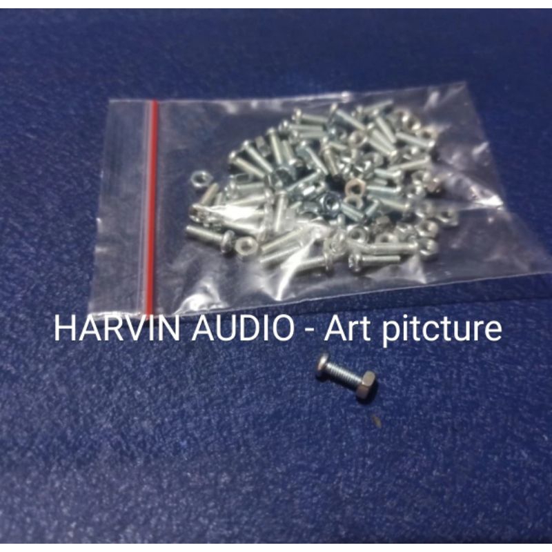 Jual Baut + Mur sepasang untuk instal soket speaker diplat | Shopee ...